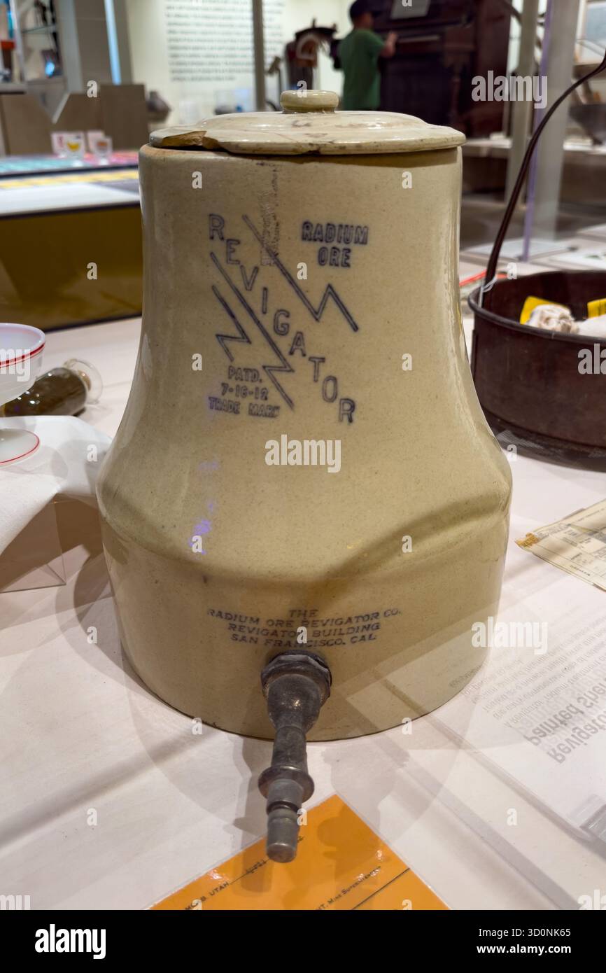 A ceramic Revigator to hold radioactive drinking water in the Dan O ...