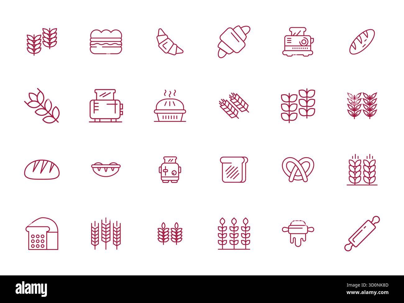 Exclusive collection of 24 Bold Line vector icons for Bread, developed ...