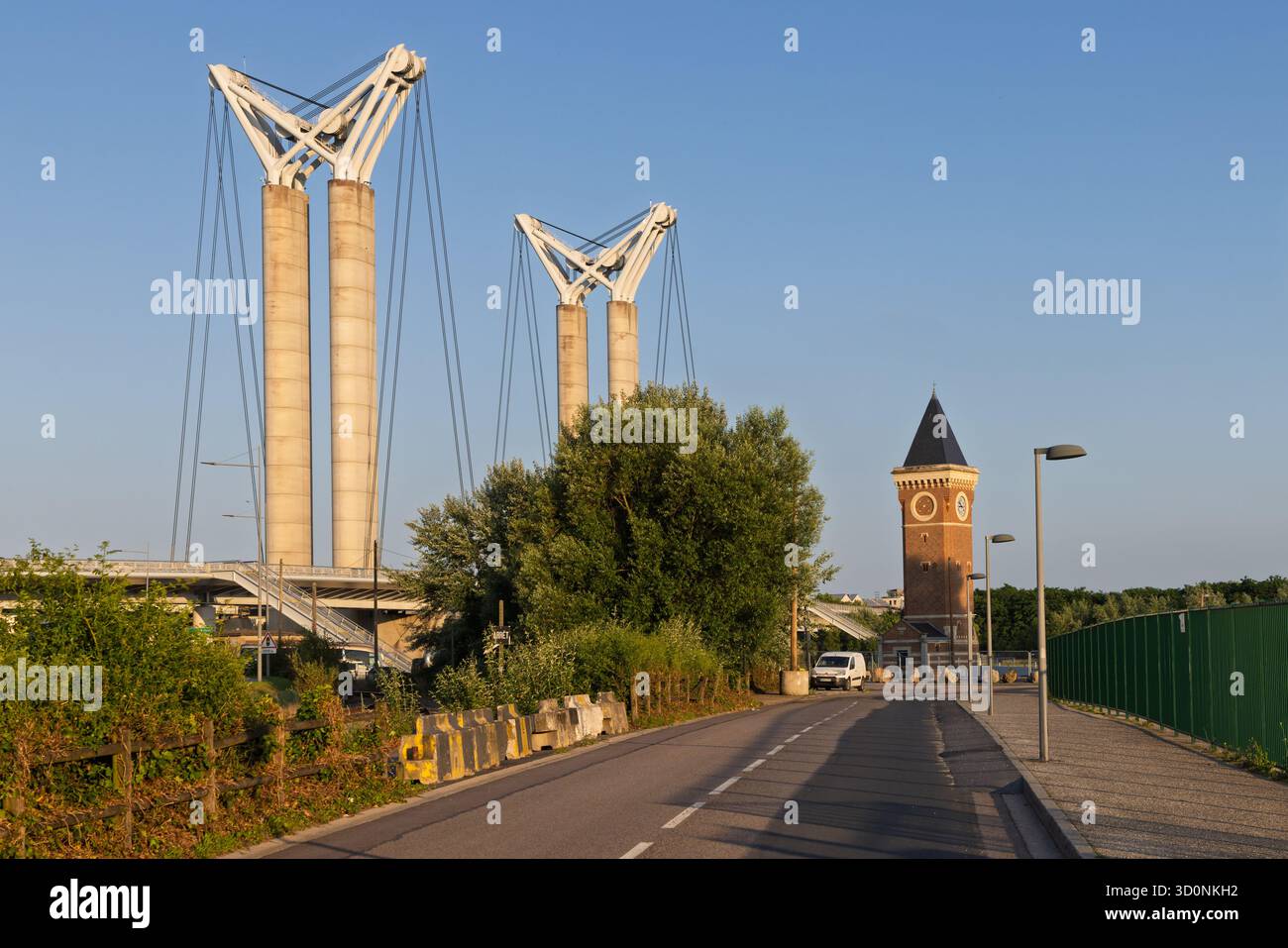Pont Gustave-Flaubert bridge in Rouen in Normandy in France, Impressive ...