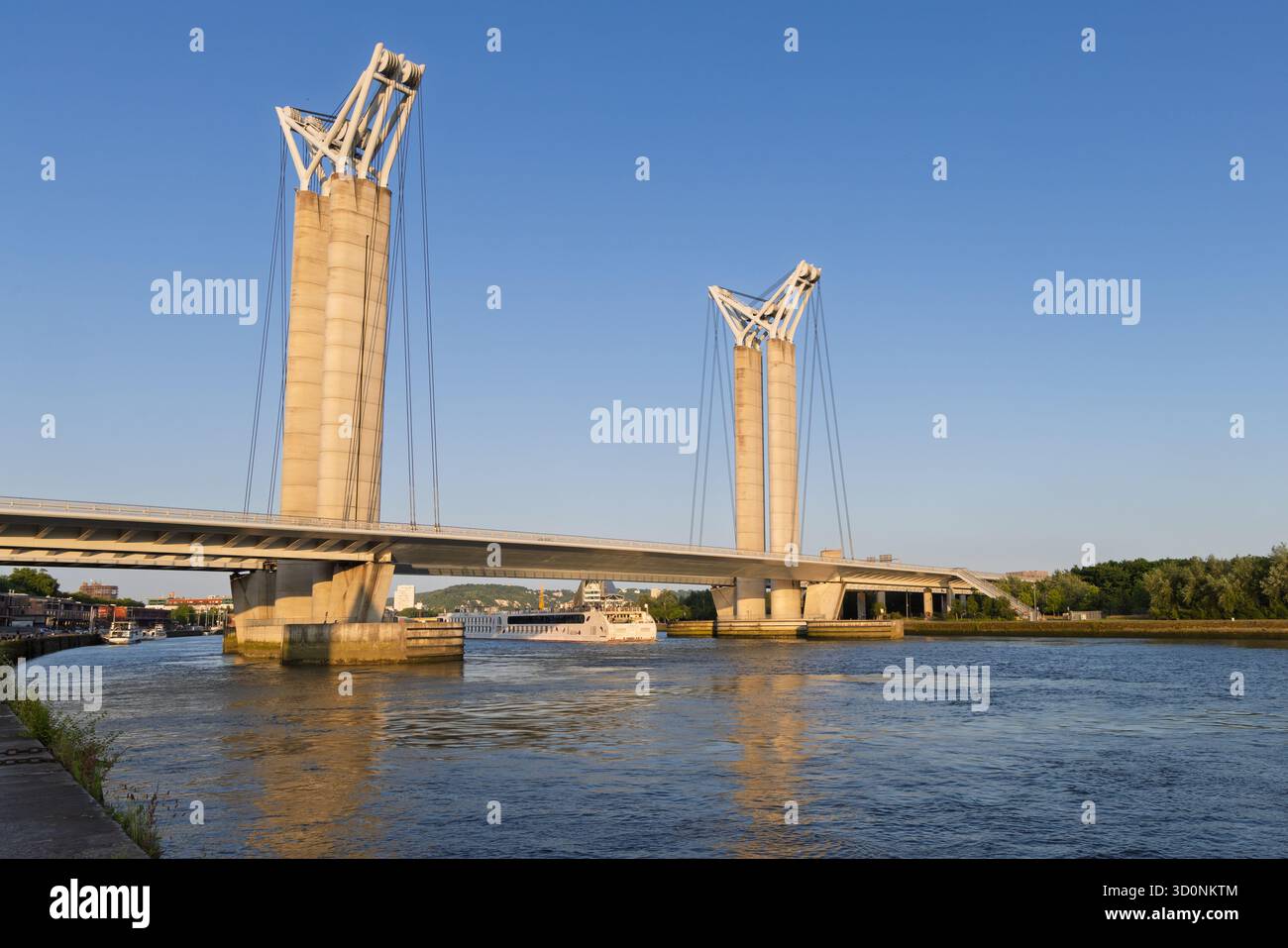 Pont Gustave-Flaubert bridge in Rouen in Normandy in France, Impressive ...