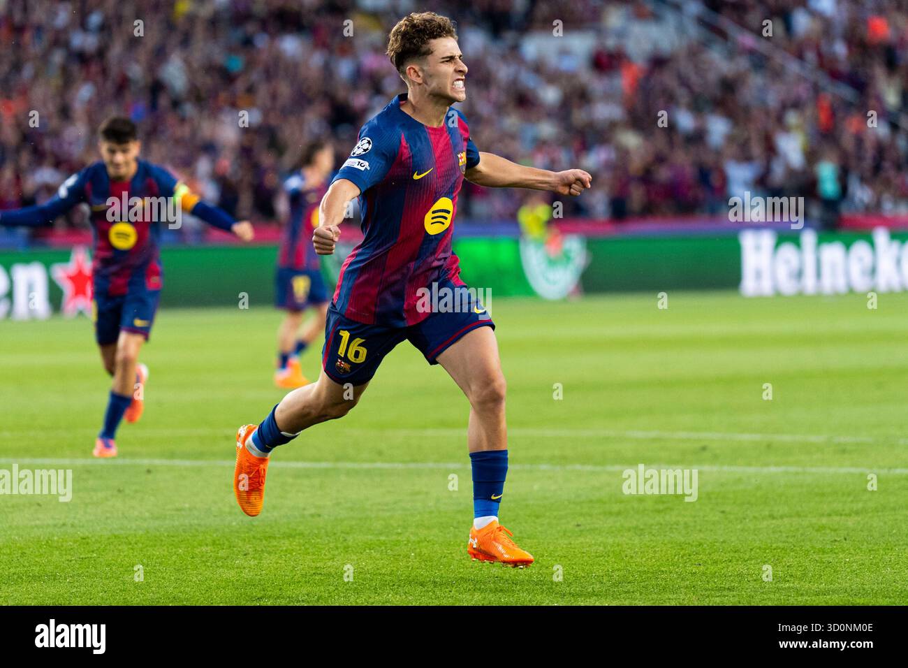 Fermin Lopez (FC Barcelona) celebrates after scoring during the ...