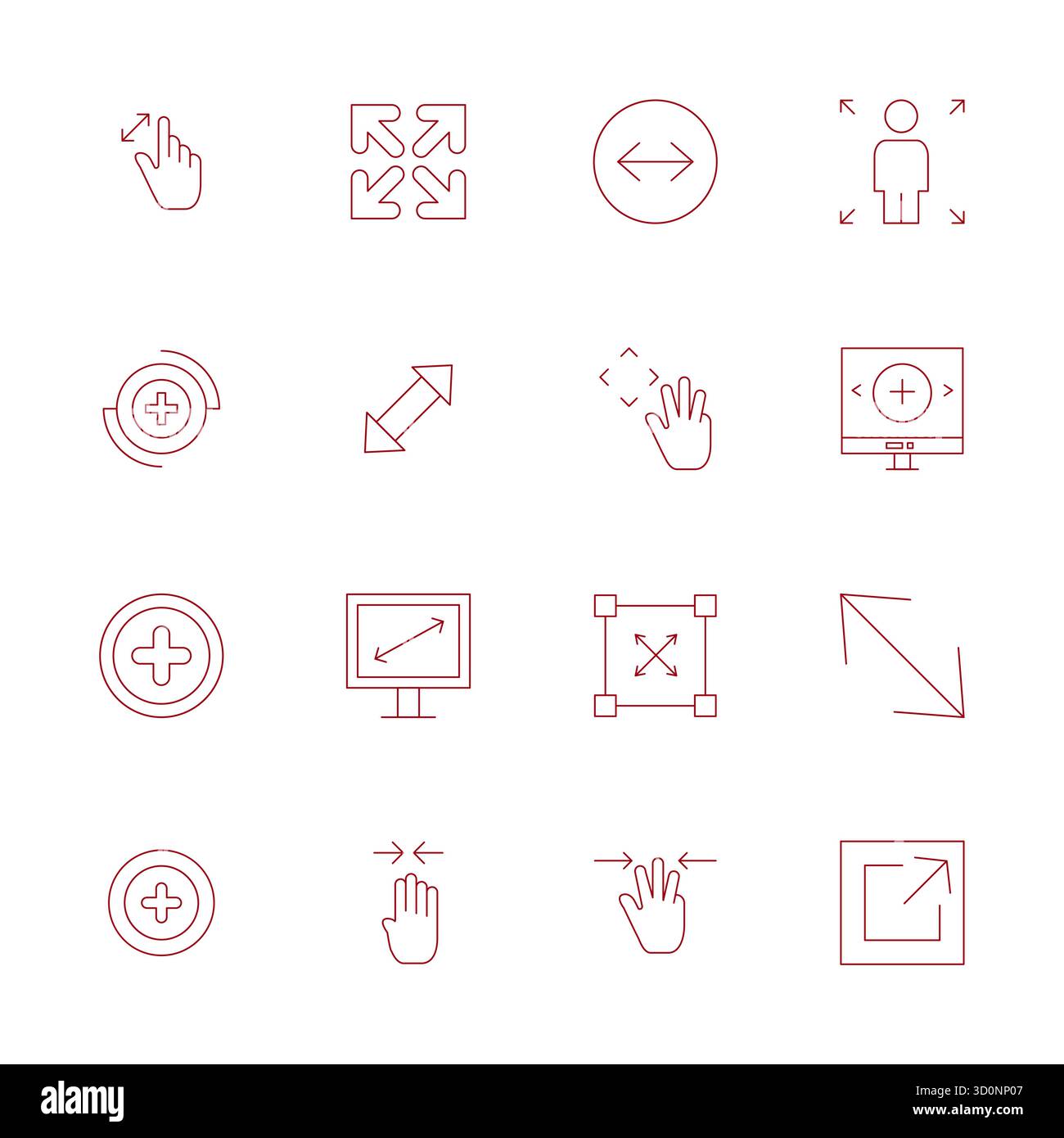 Download 16 scalable Thin Line vector icons designed for Enlarge ...