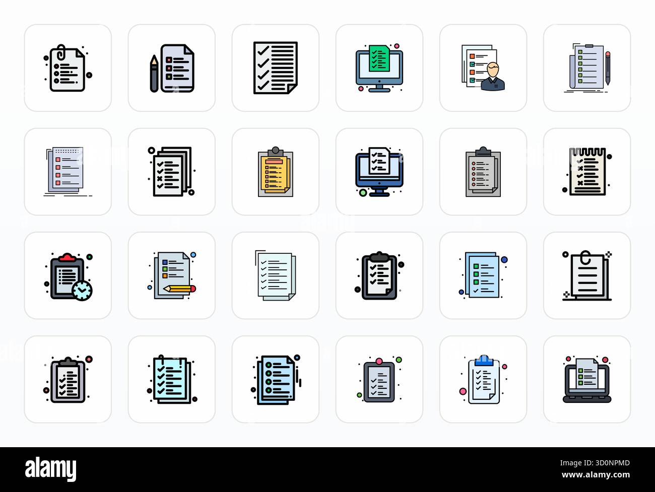 Curated pack of 24 128x128 vector icons in Filled Line design, centered ...