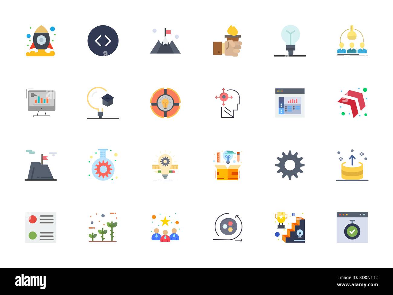 Thoughtfully designed 24 vector icons themed around Progress, crafted ...