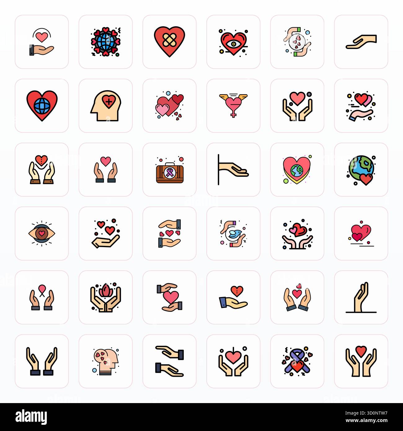 Humanitarian help icons high hi-res stock photography and images - Alamy