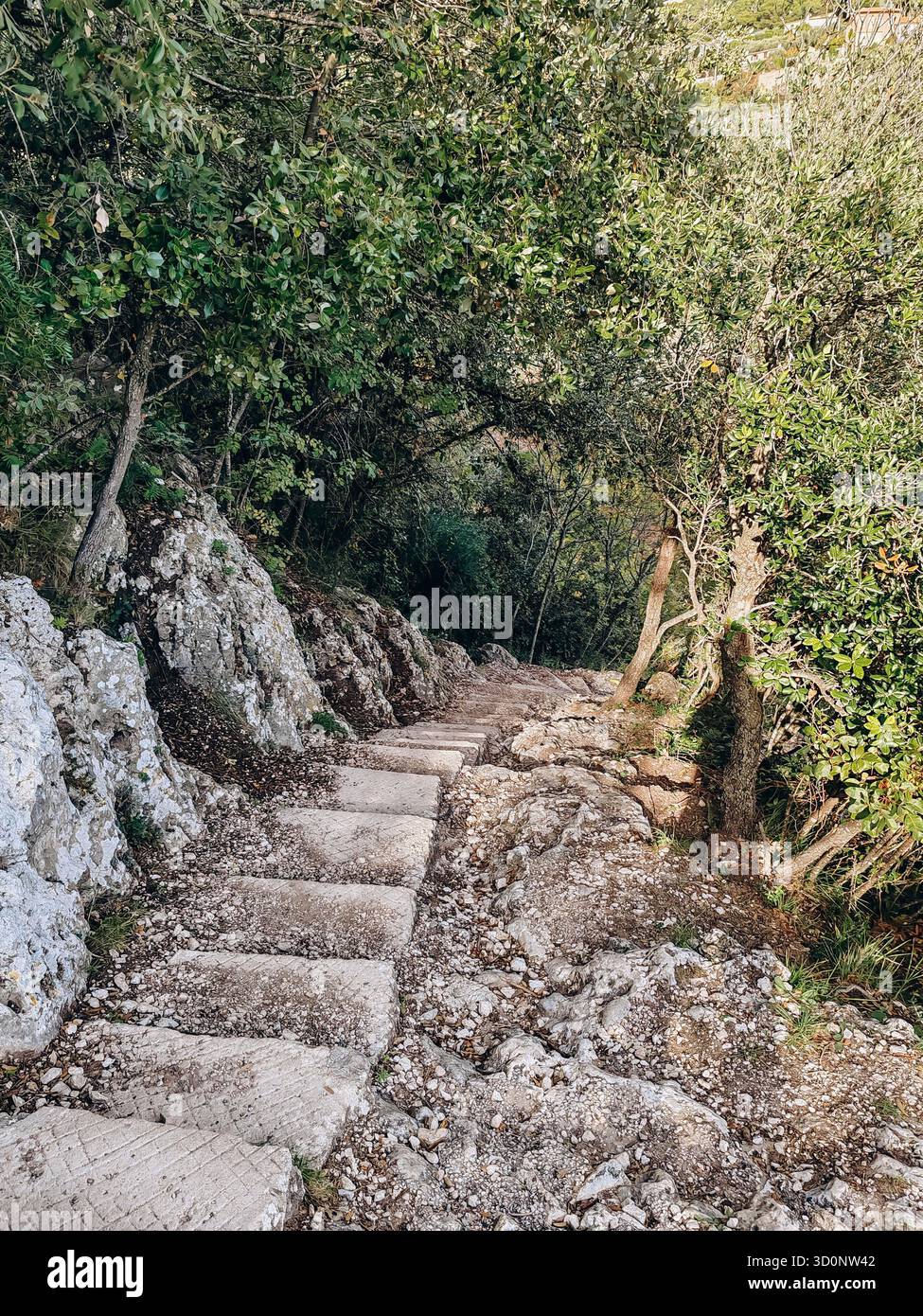 The scenic Nietzsche Trail in Eze sur Mer on the French Riviera Stock ...