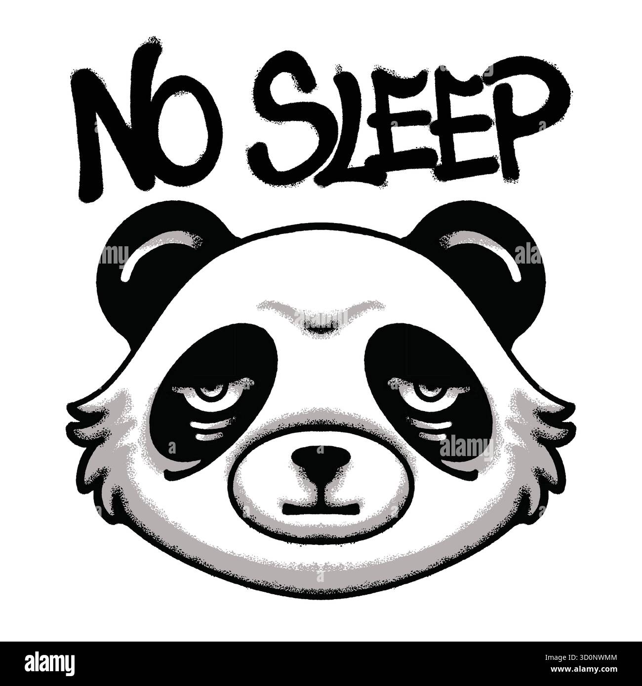 No Sleep Panda hand drawn tshirt illustration Stock Vector Image & Art ...