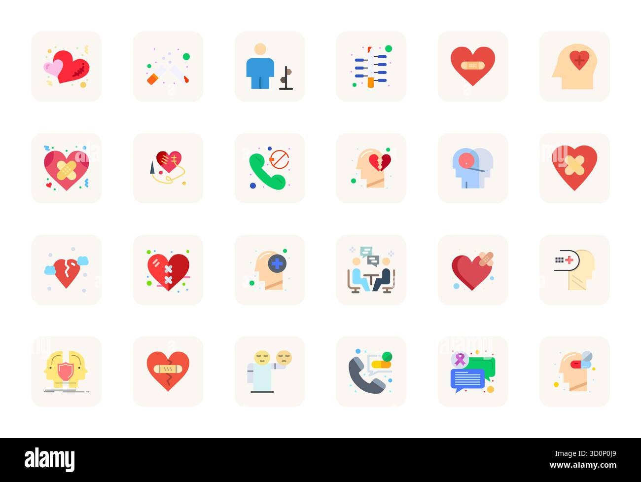 Strategic bundle featuring 24 vector icons representing Counseling in ...