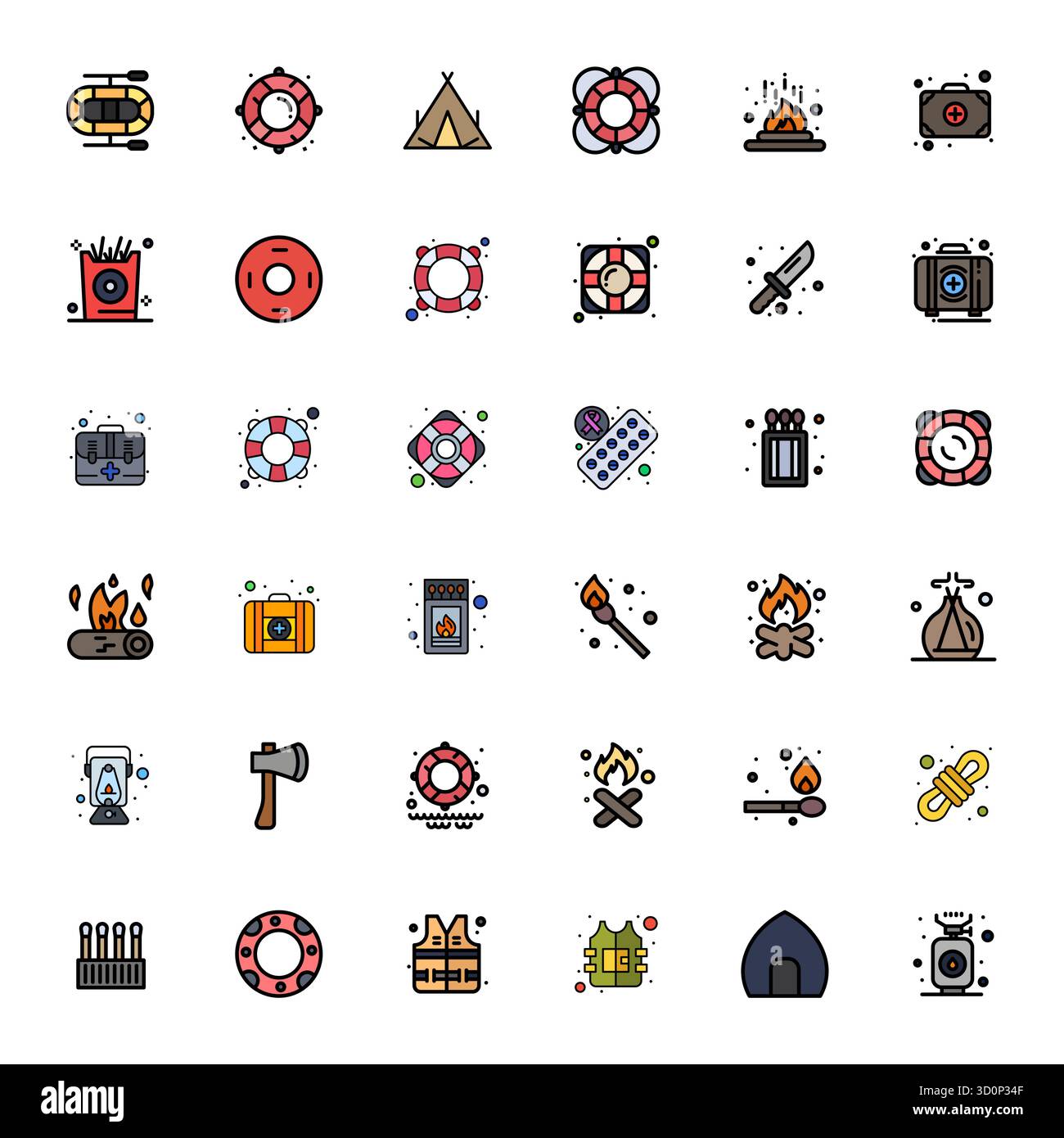 Camping icons high quality Stock Vector Images - Alamy