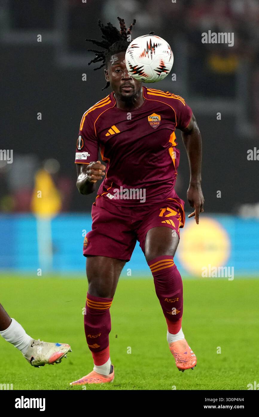 Manu Kone of AS Roma during the UEFA Europa League 2025/2026 football ...