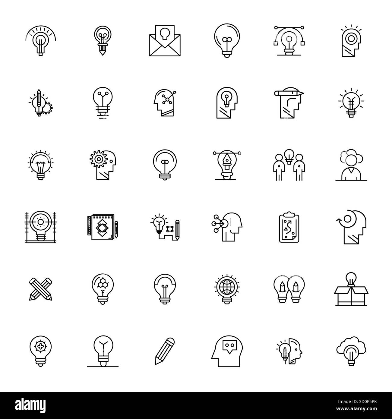 Advanced collection of 36 Pixel Optimized vector icons inspired by Concept, crafted in Bold Line ...