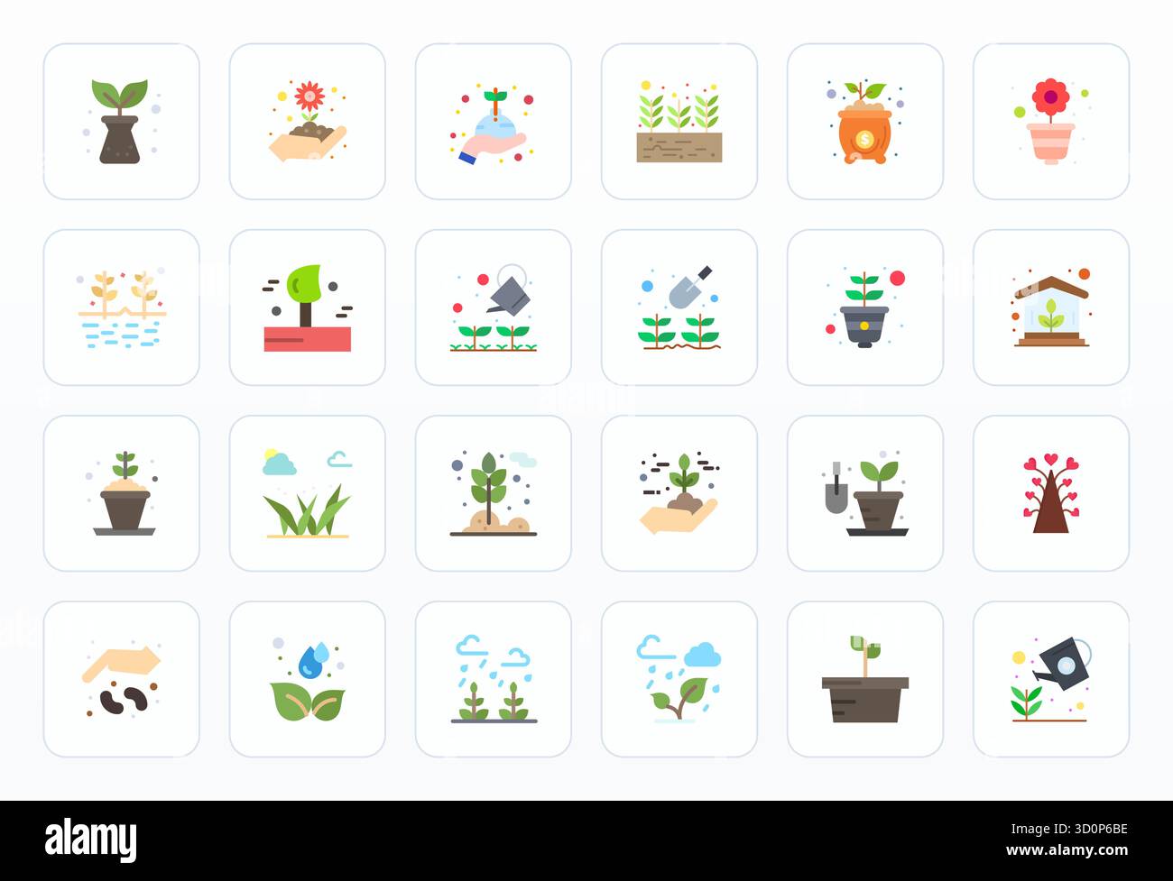 Tender leaves sprouting in Stock Vector Images - Alamy