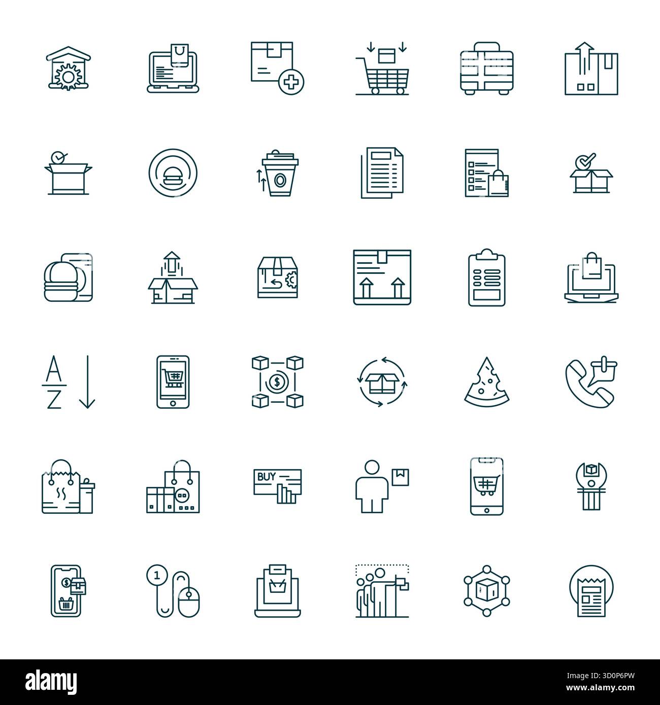 Comprehensive toolkit of 36 vector icons themed around Order, developed ...