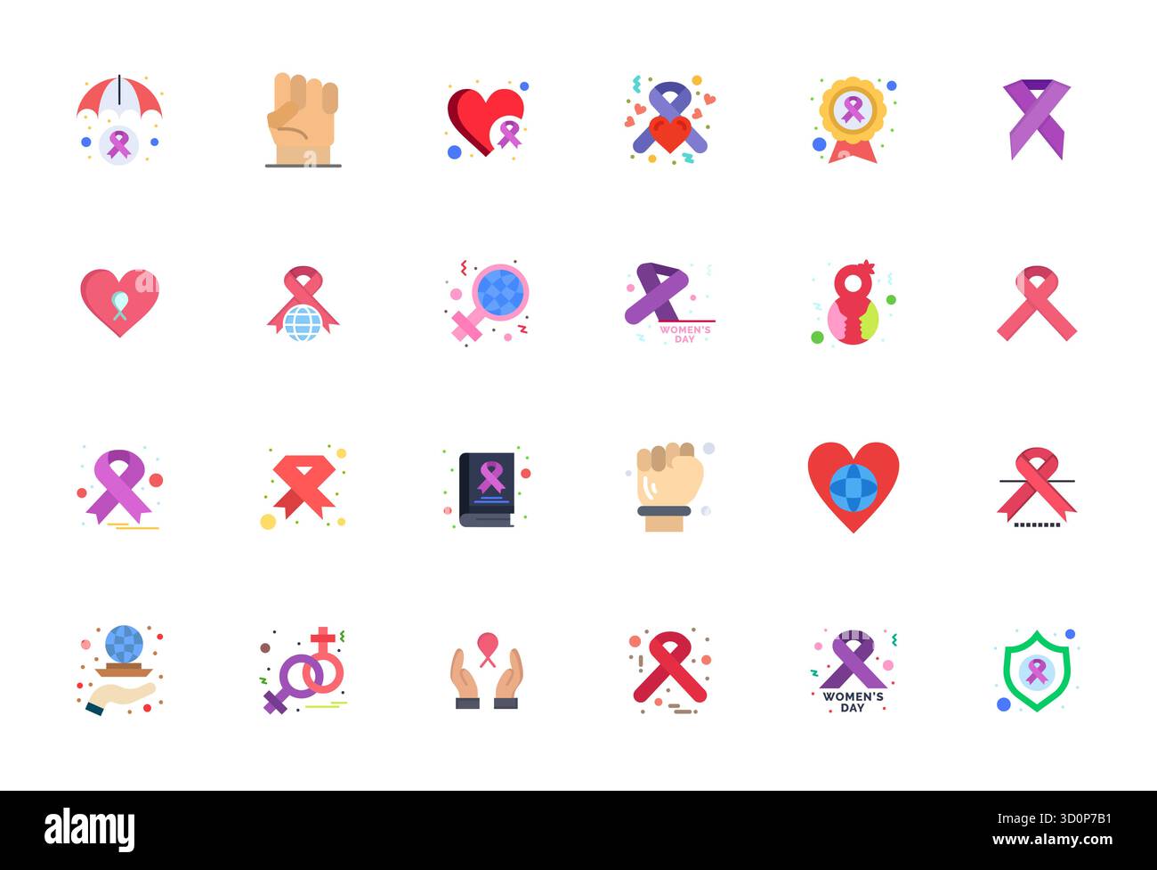 Collection of 24 Flat Detail Enhanced vector icons for Solidarity ...