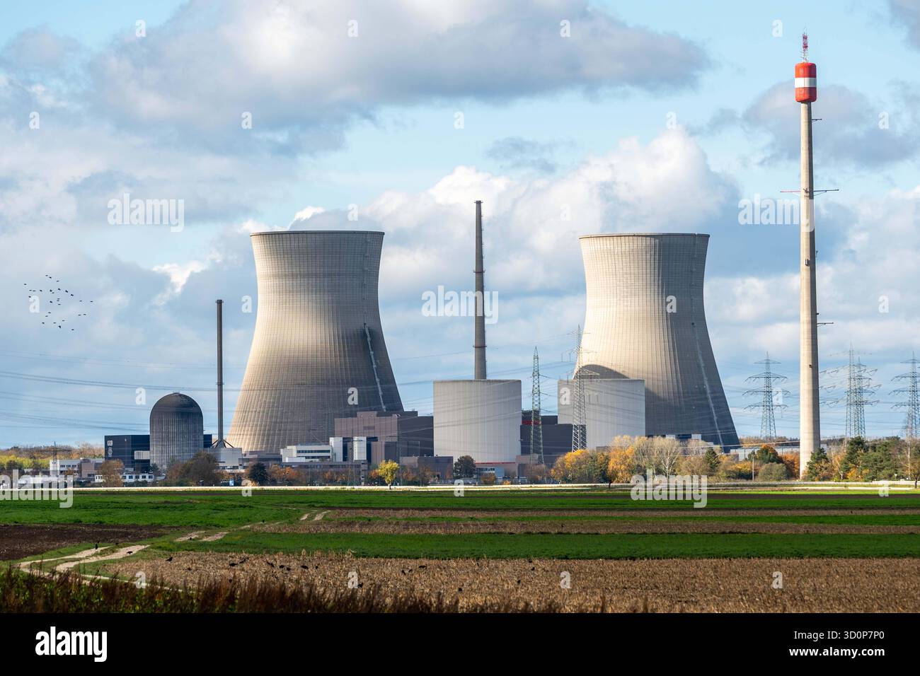 Gundremmingen, Bavaria, Germany - October 24, 2025: The nuclear power ...