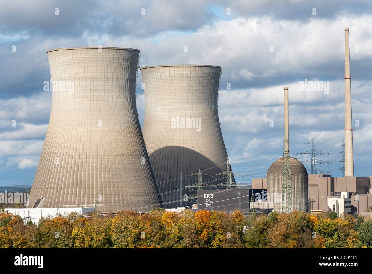 Gundremmingen, Bavaria, Germany - October 24, 2025: The nuclear power ...