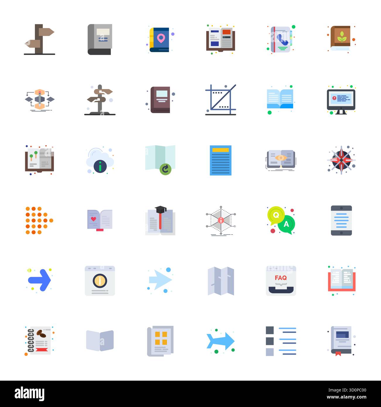 Comprehensive toolkit of 36 vector icons themed around Guide, developed ...