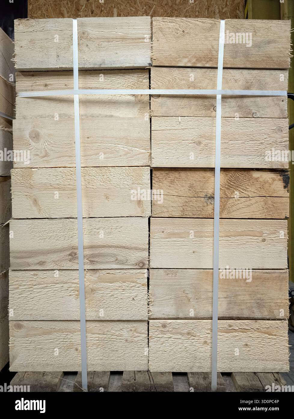 Rough cut wooden planks secured hi-res stock photography and images - Alamy