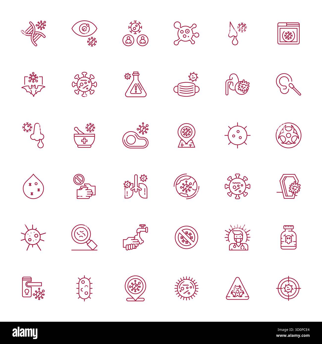 Handcrafted collection featuring 36 Bold Line vector icons for ...