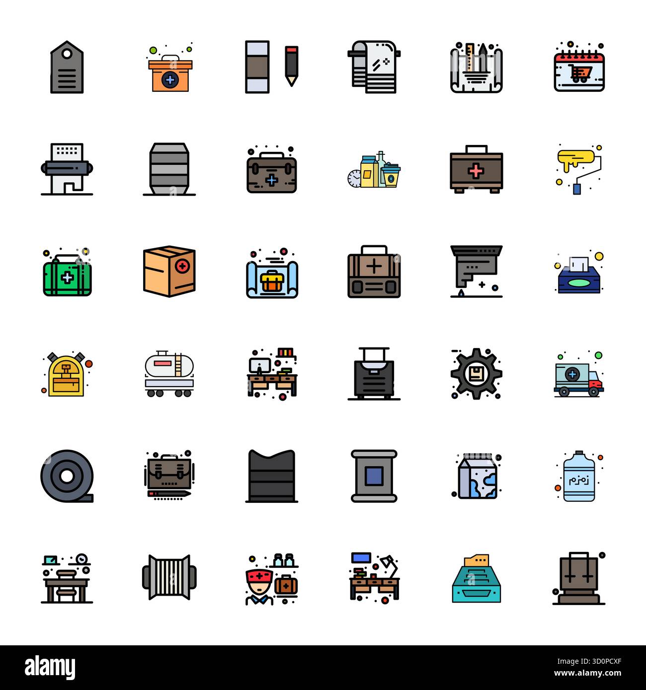 Professionally designed 36 vector icons in Line Filled, capturing the ...