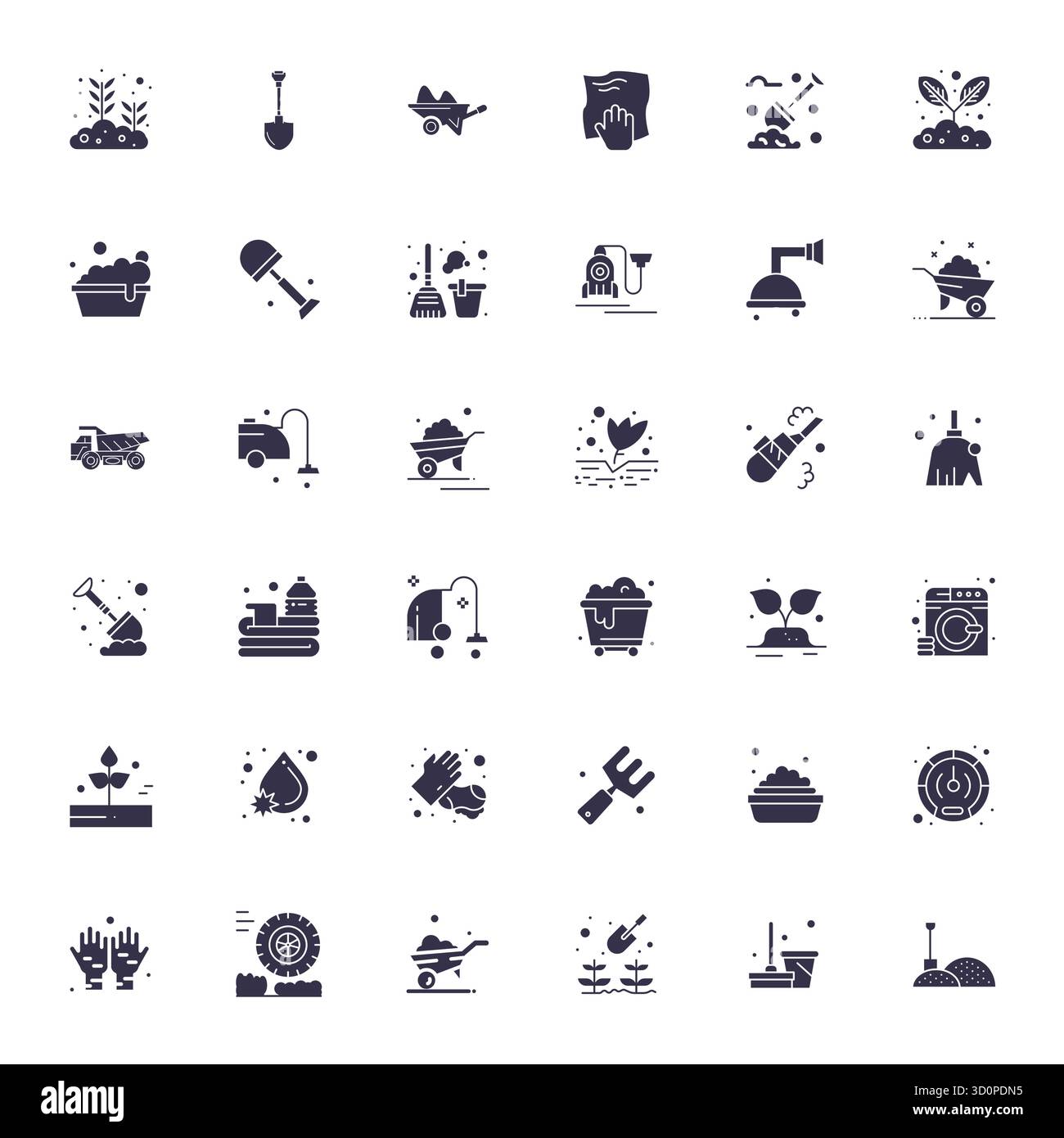 Streamlined set of 36 vector icons for Dirt in Filled aesthetic ...