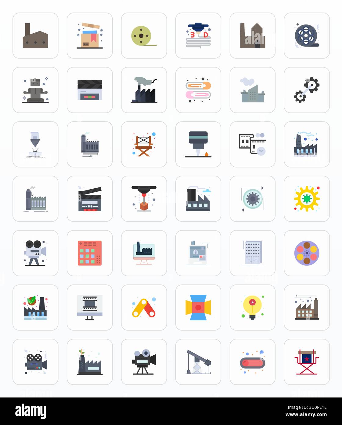 Carefully curated 42 Flat vector icons for Production, featuring 64x64 ...