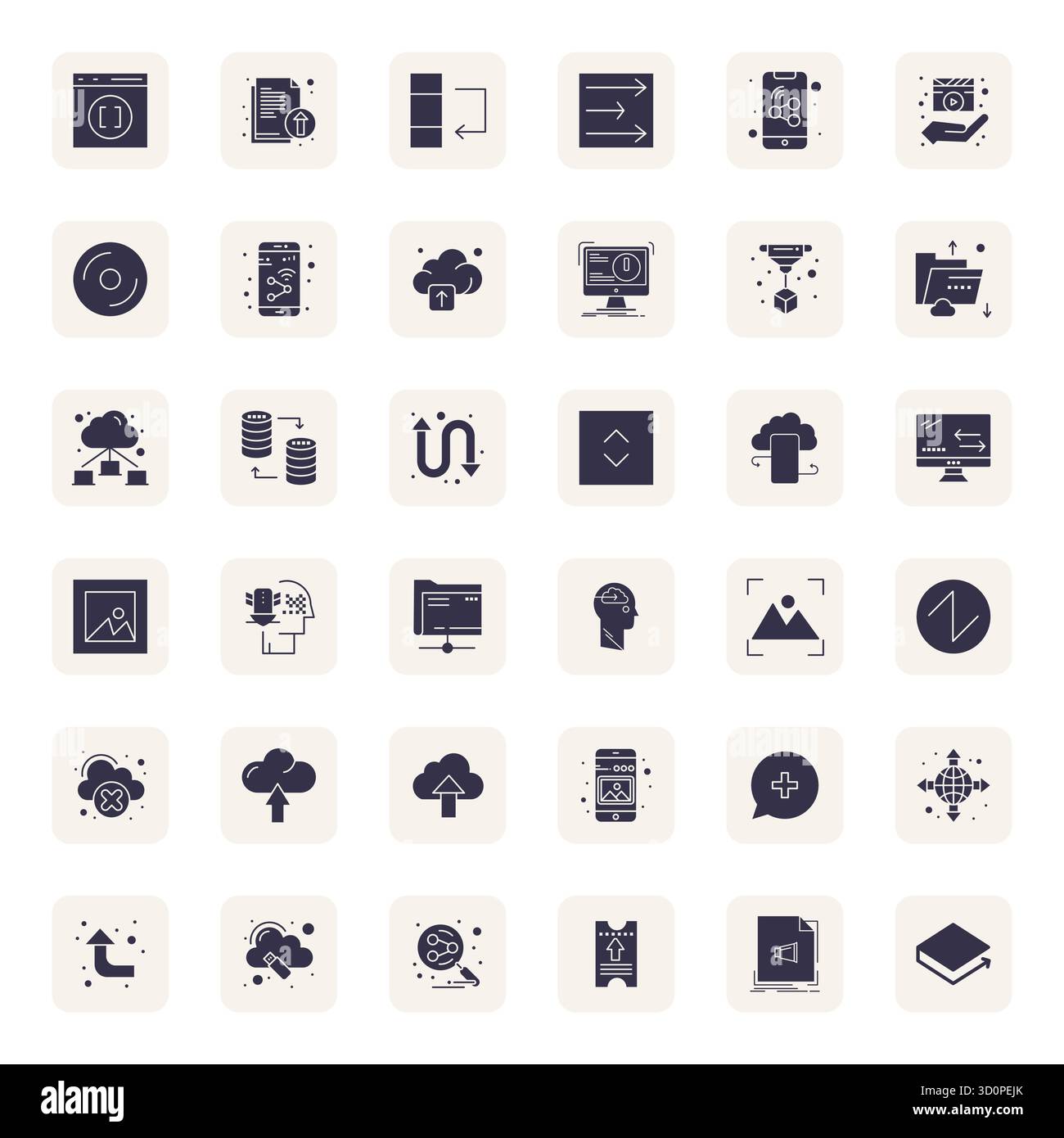 Exclusive collection of 36 Filled vector icons for Upload, developed ...