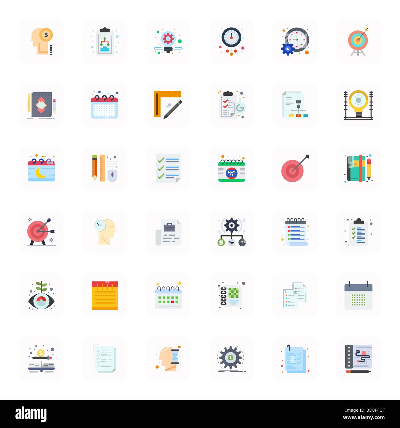 Collection of 36 Flat Display Perfect vector icons for Planning ...