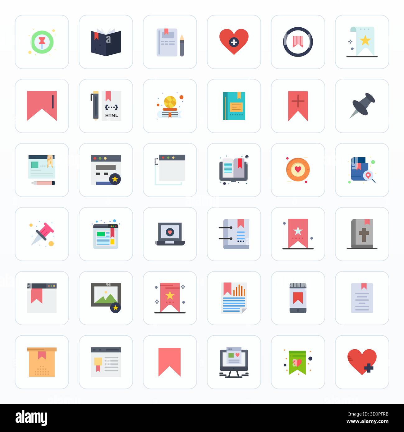 Precision-engineered 36 Flat vector icons for Bookmark, designed at ...
