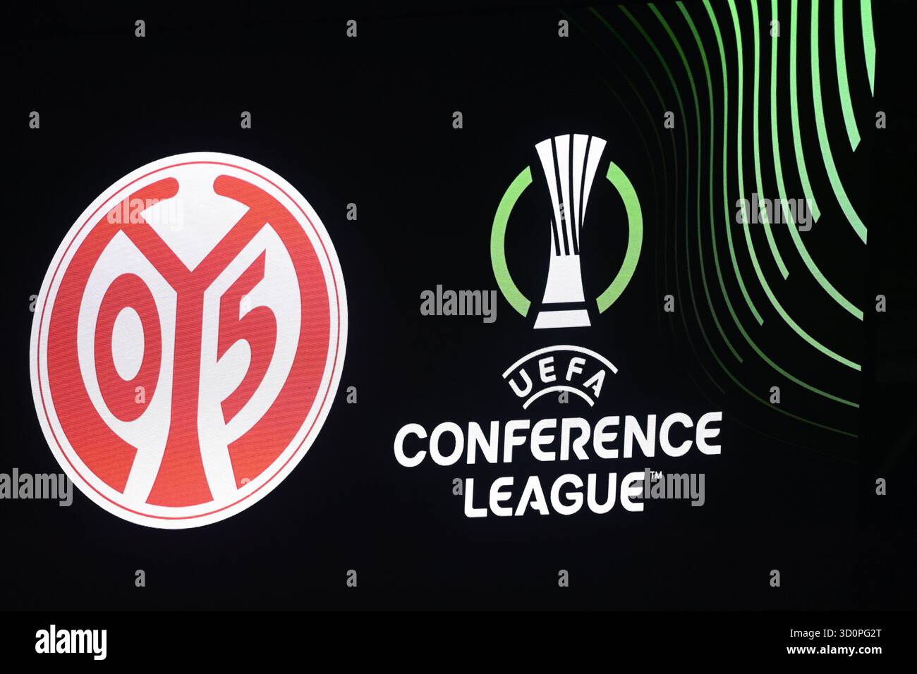 The UEFA Conference League logo, on the scoreboard, general, feature ...