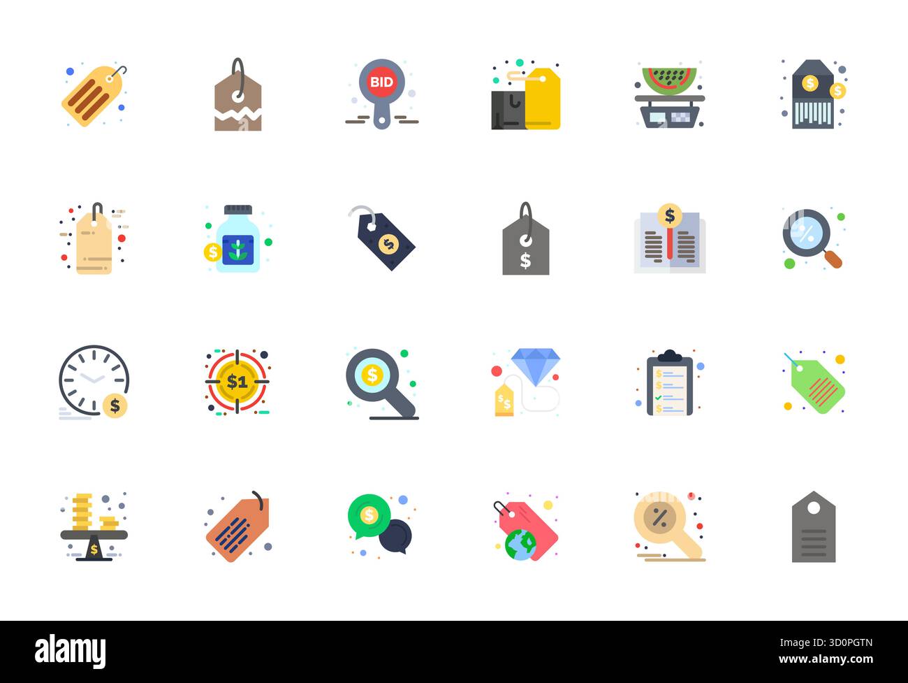 Comprehensive toolkit of 24 vector icons themed around Pricing ...
