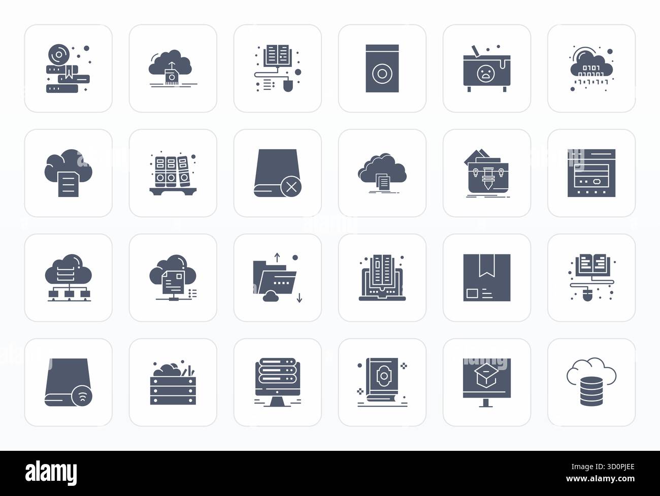 Set of 24 Glyph PIXEL Perfect vector icons themed around Digital ...