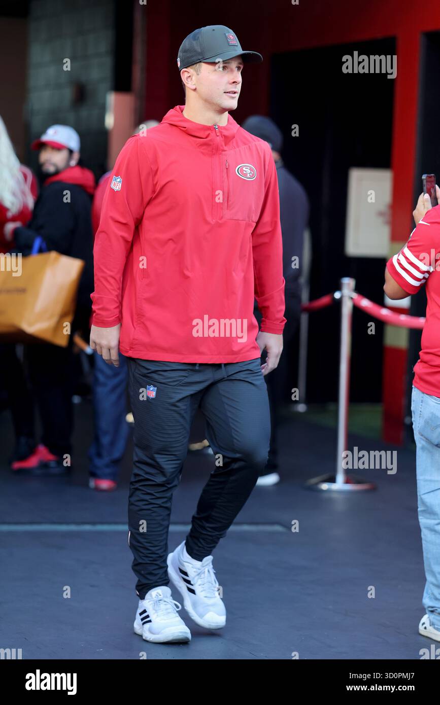 San Francisco 49ers quarterback Brock Purdy (13) walks on the field ...