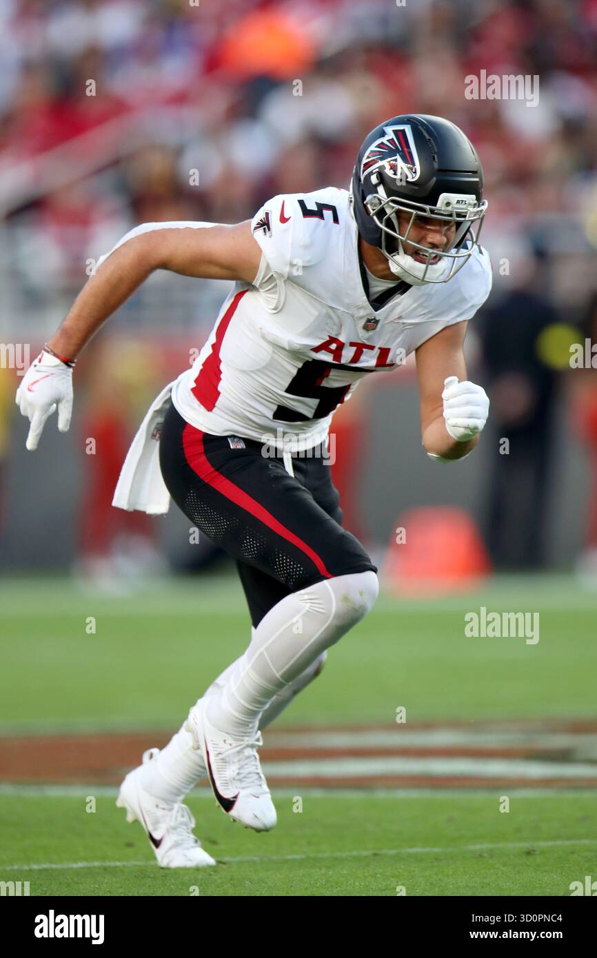 Atlanta Falcons wide receiver Drake London (5) runs during an NFL ...