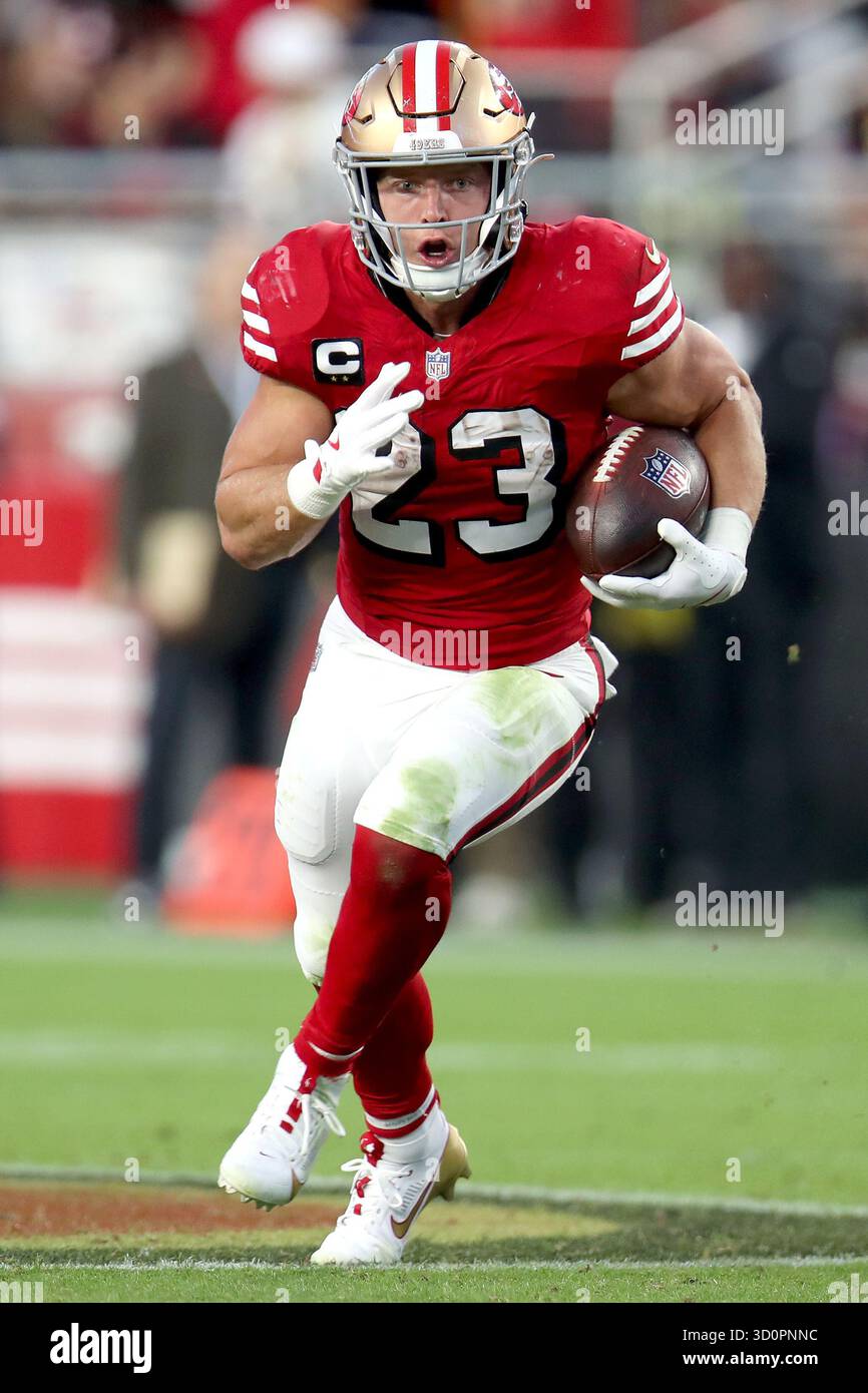 San Francisco 49ers running back Christian McCaffrey (23) runs during ...