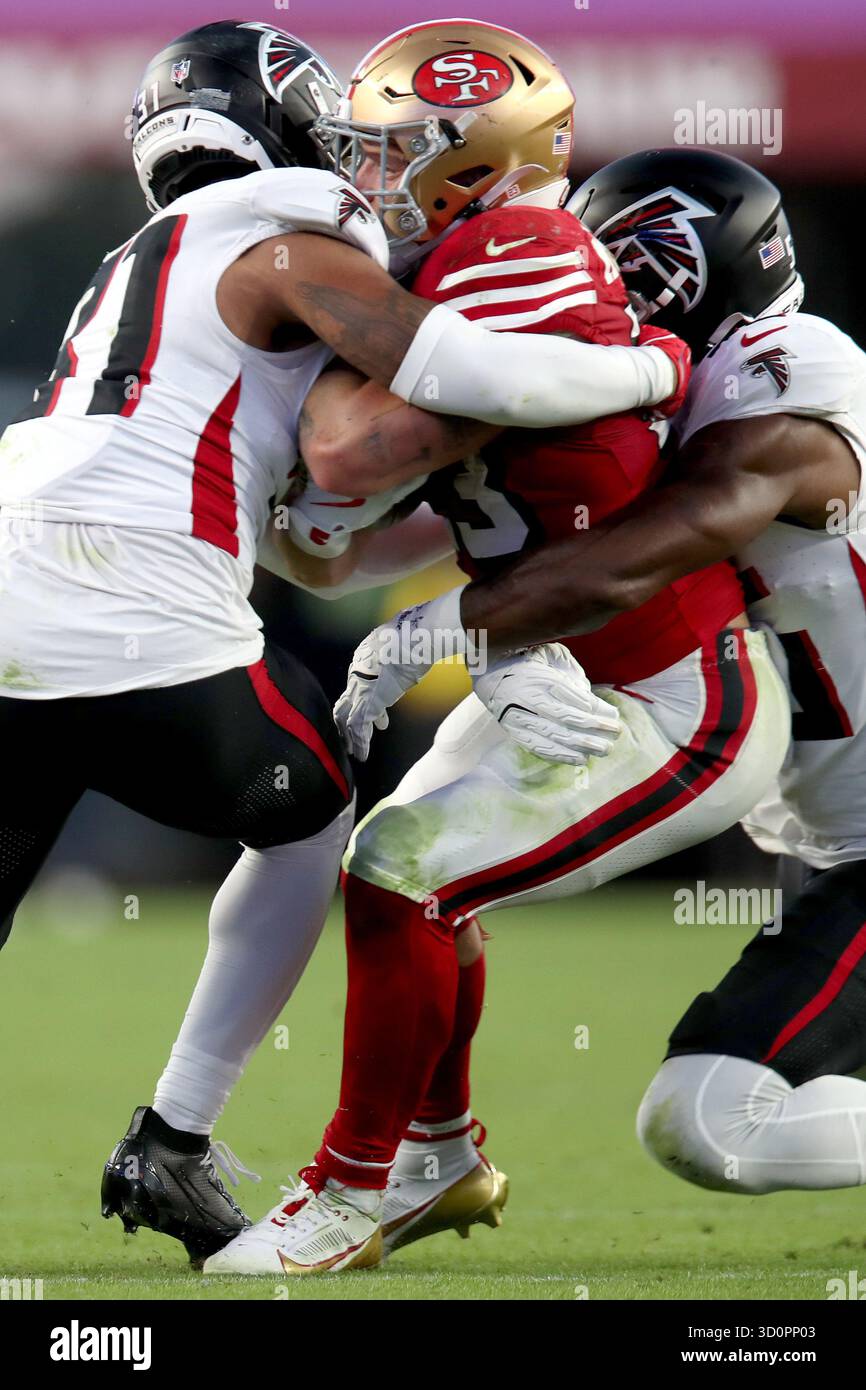 San Francisco 49ers running back Christian McCaffrey (23) runs during ...