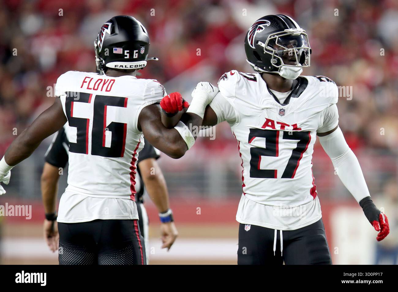 Atlanta Falcons defensive end Leonard Floyd (56) and defensive end ...
