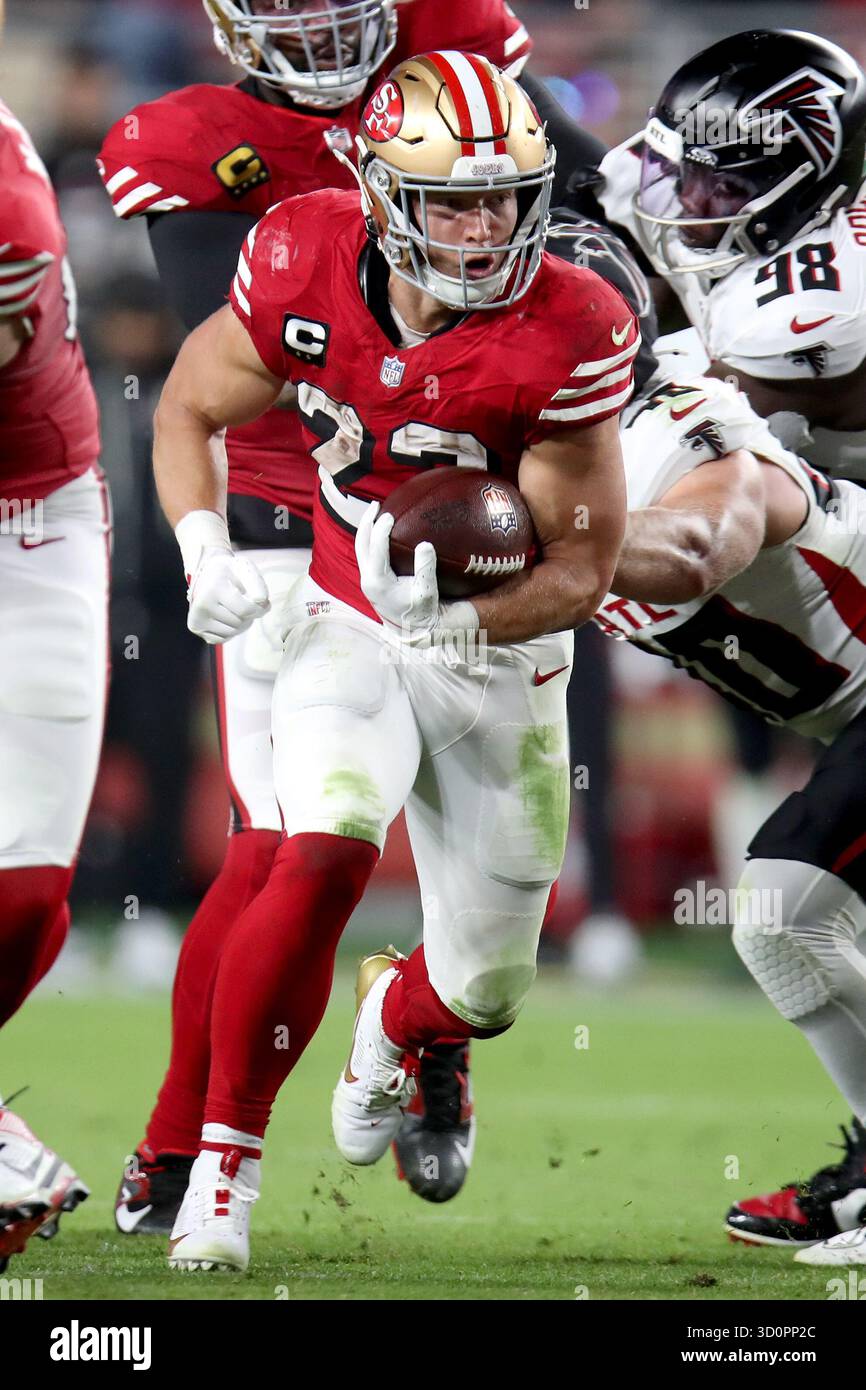 San Francisco 49ers running back Christian McCaffrey (23) runs during ...