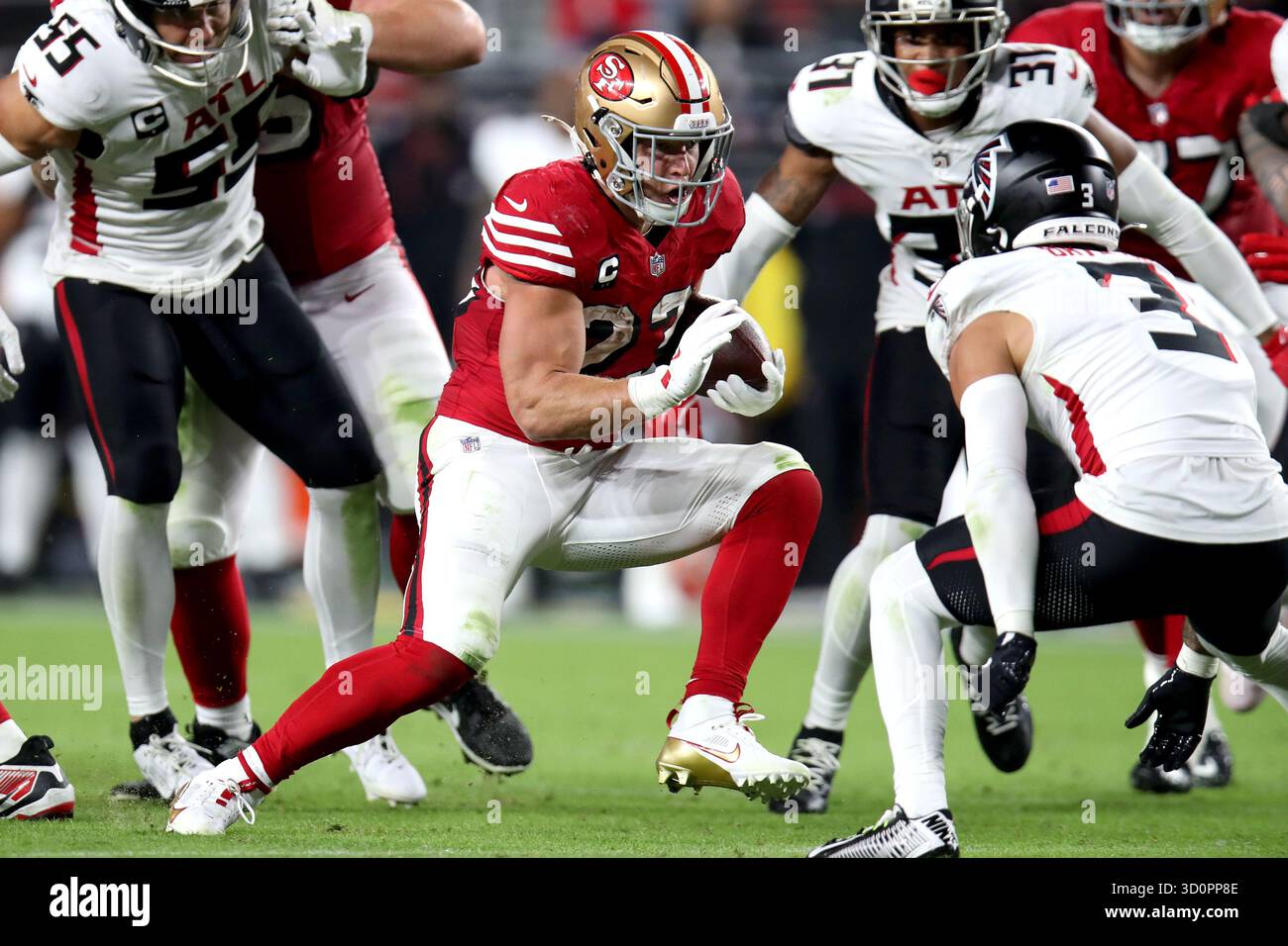 San Francisco 49ers running back Christian McCaffrey (23) runs during ...