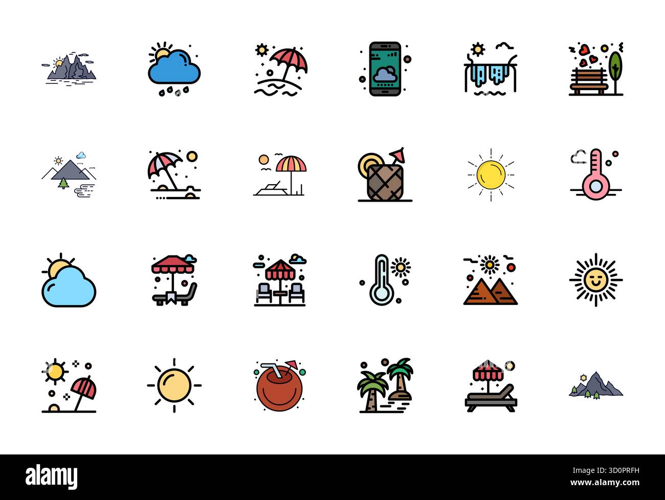 Perfect day at the beach Cut Out Stock Images & Pictures - Alamy