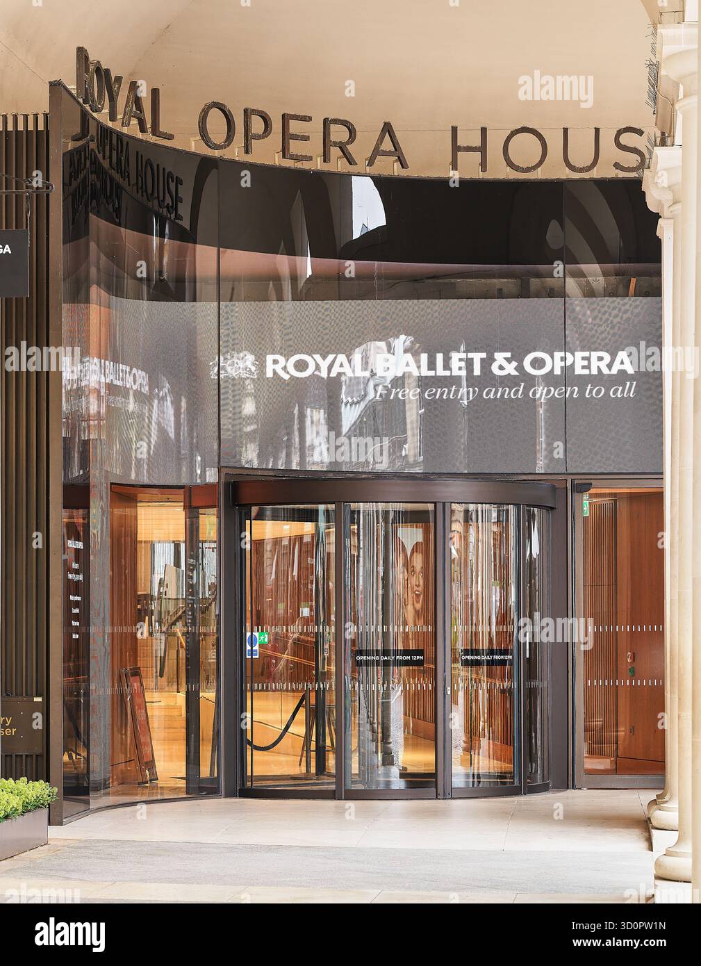 Entrance to the Royal Ballet & Opera House at Covent Garden, London ...