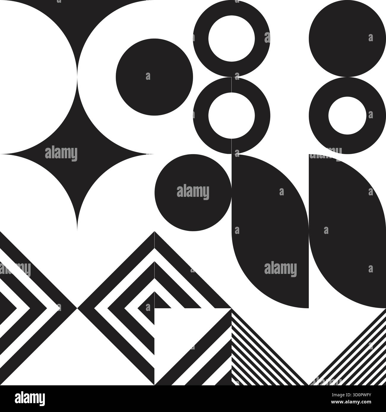 Black and white geometric seamless pattern minimal posters with 20s ...