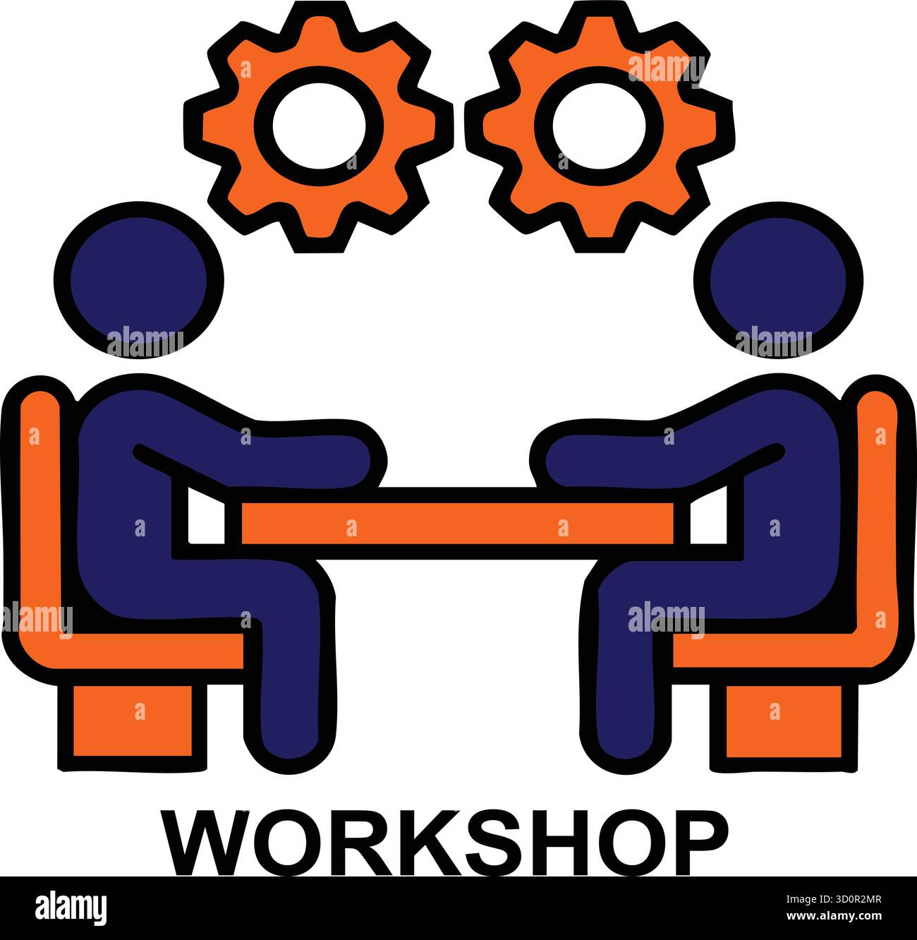 Workshop concept showing two Stock Vector Images - Alamy