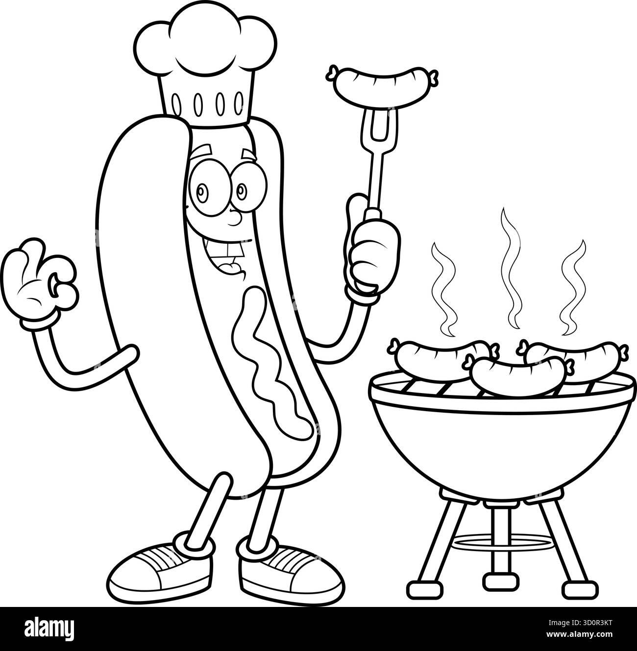 Smiling chef in hat Black and White Stock Photos & Images - Alamy