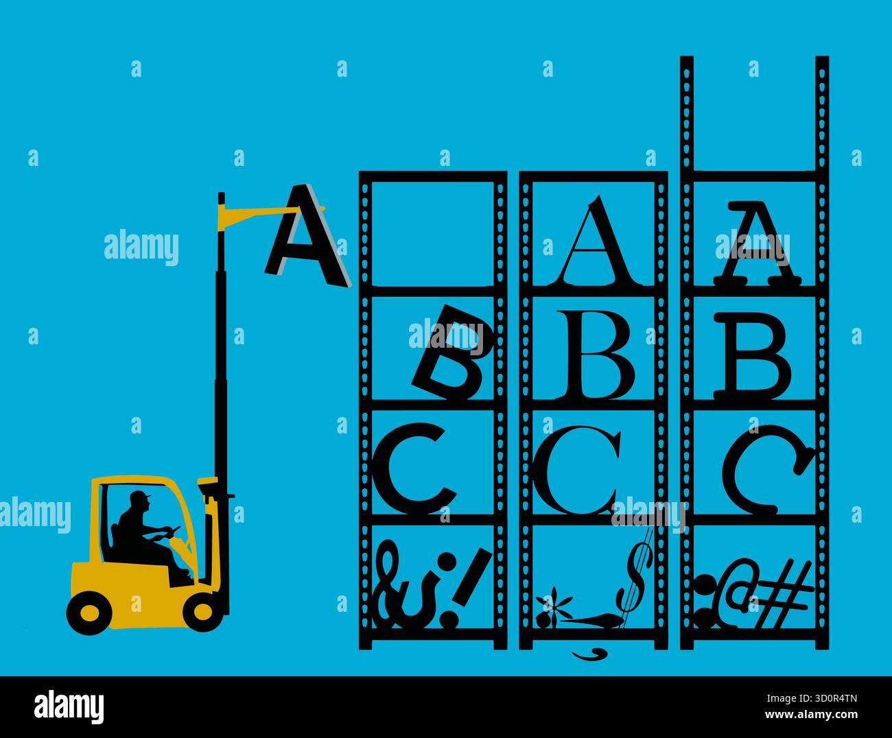 Letters on rack Stock Vector Images - Alamy