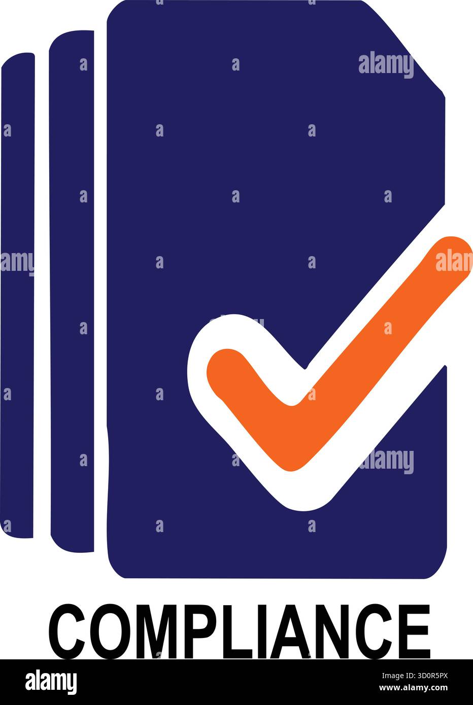 Compliance icon with check mark isolated on white background for ...