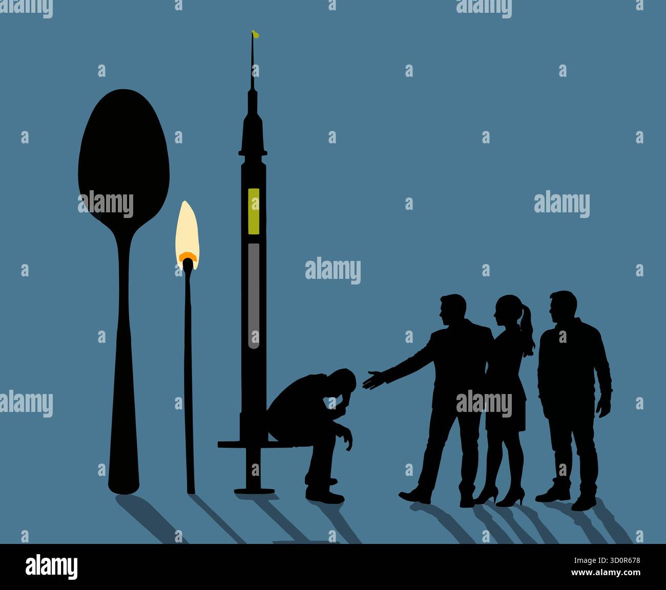 Friends helping friend Stock Vector Images - Alamy