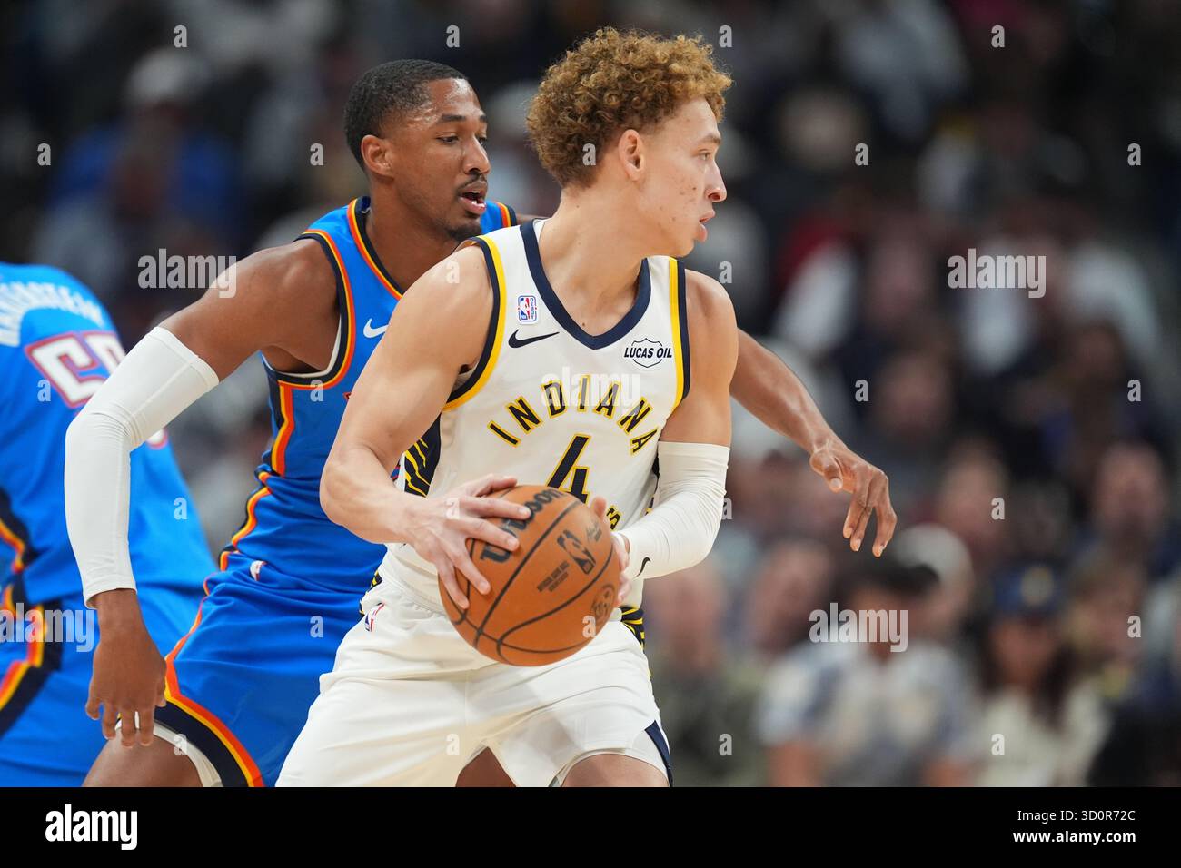 Indiana Pacers' Taelon Peter makes a pass during the first half of an ...