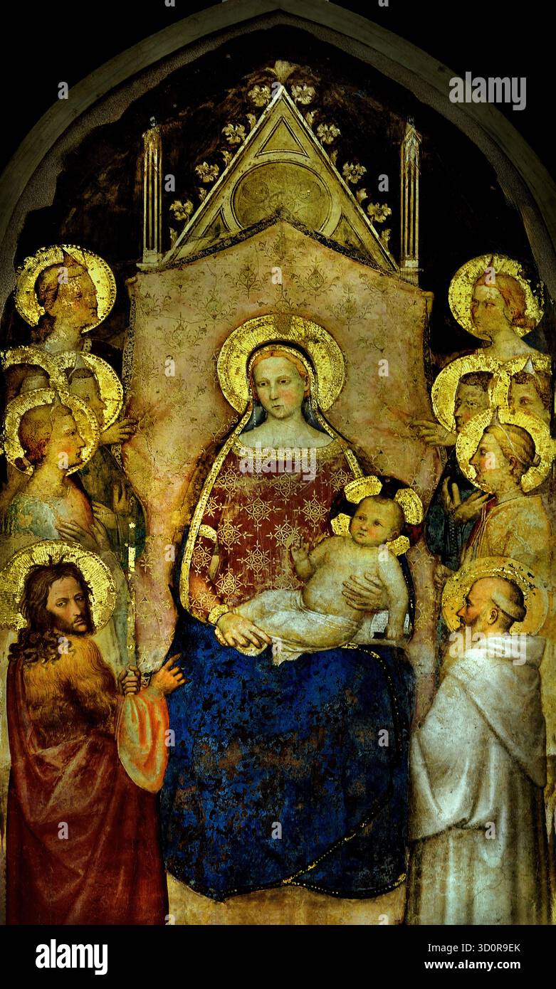 Madonna and Child Enthroned, Angels, St John the Baptist and Benedict ...