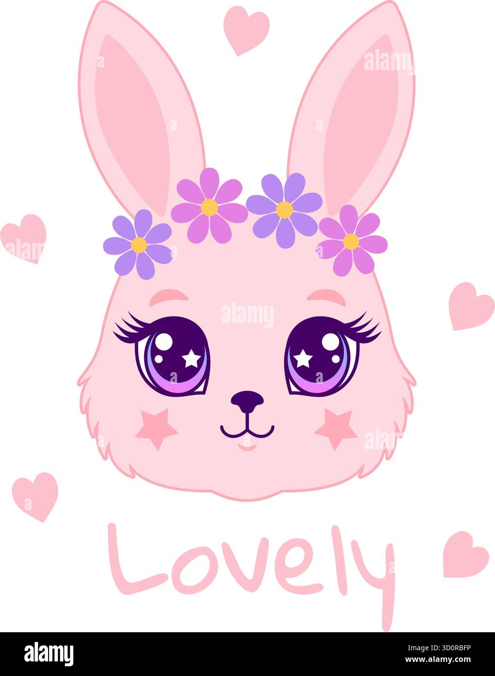 Bunny girl and star Stock Vector Images - Alamy